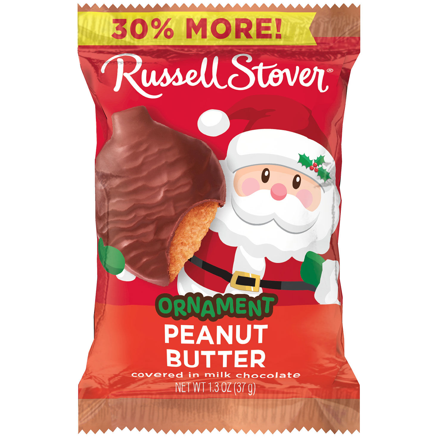 Russell Stover Milk Chocolate Peanut Butter Ornament, 1.3 Oz. - Hallmark