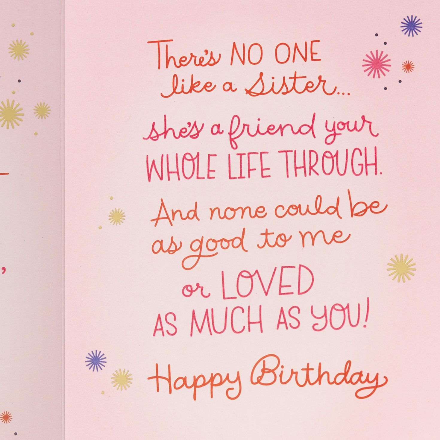 There's No One Like A Sister Birthday Card - Hallmark