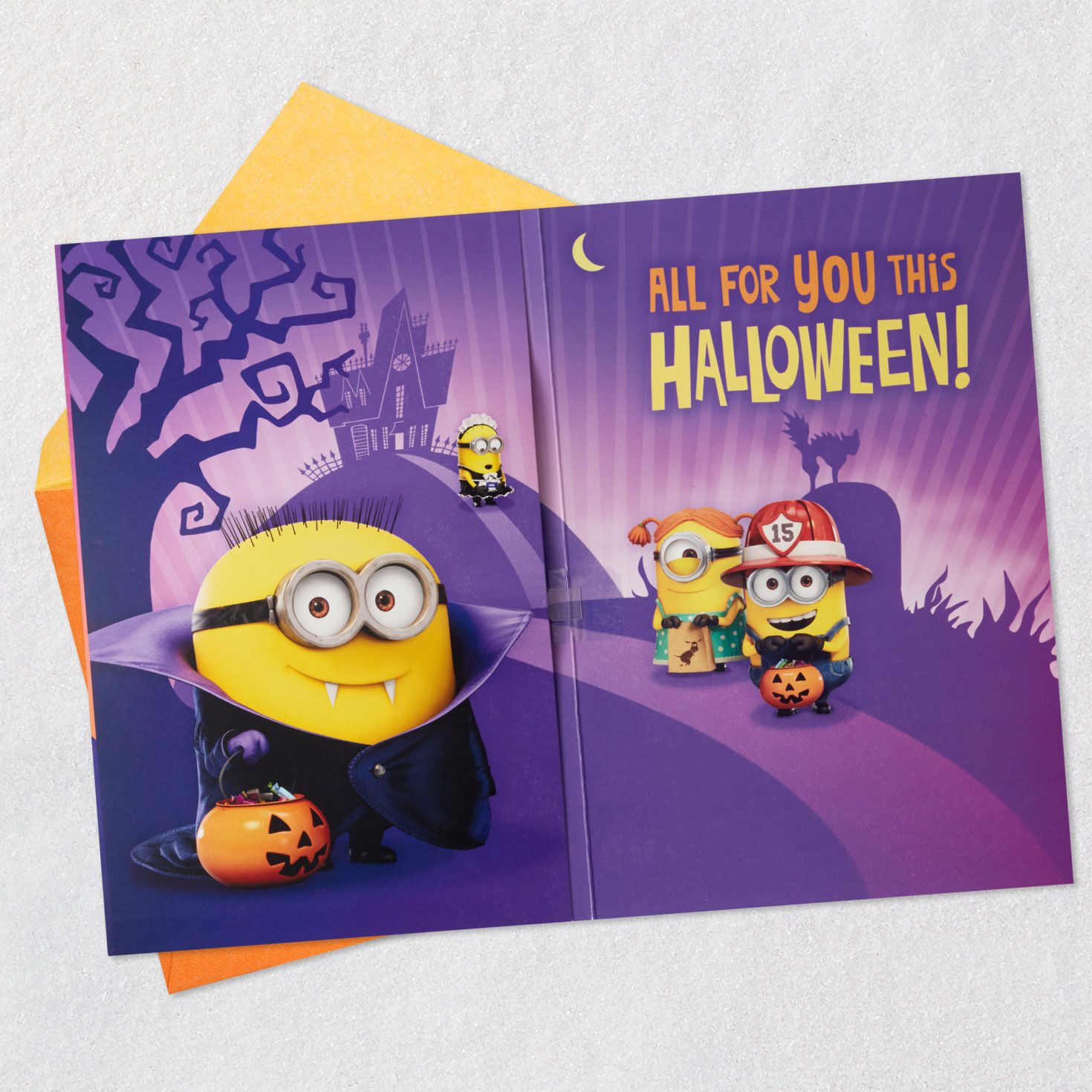Minions All The Happy Musical Halloween Card - Hallmark