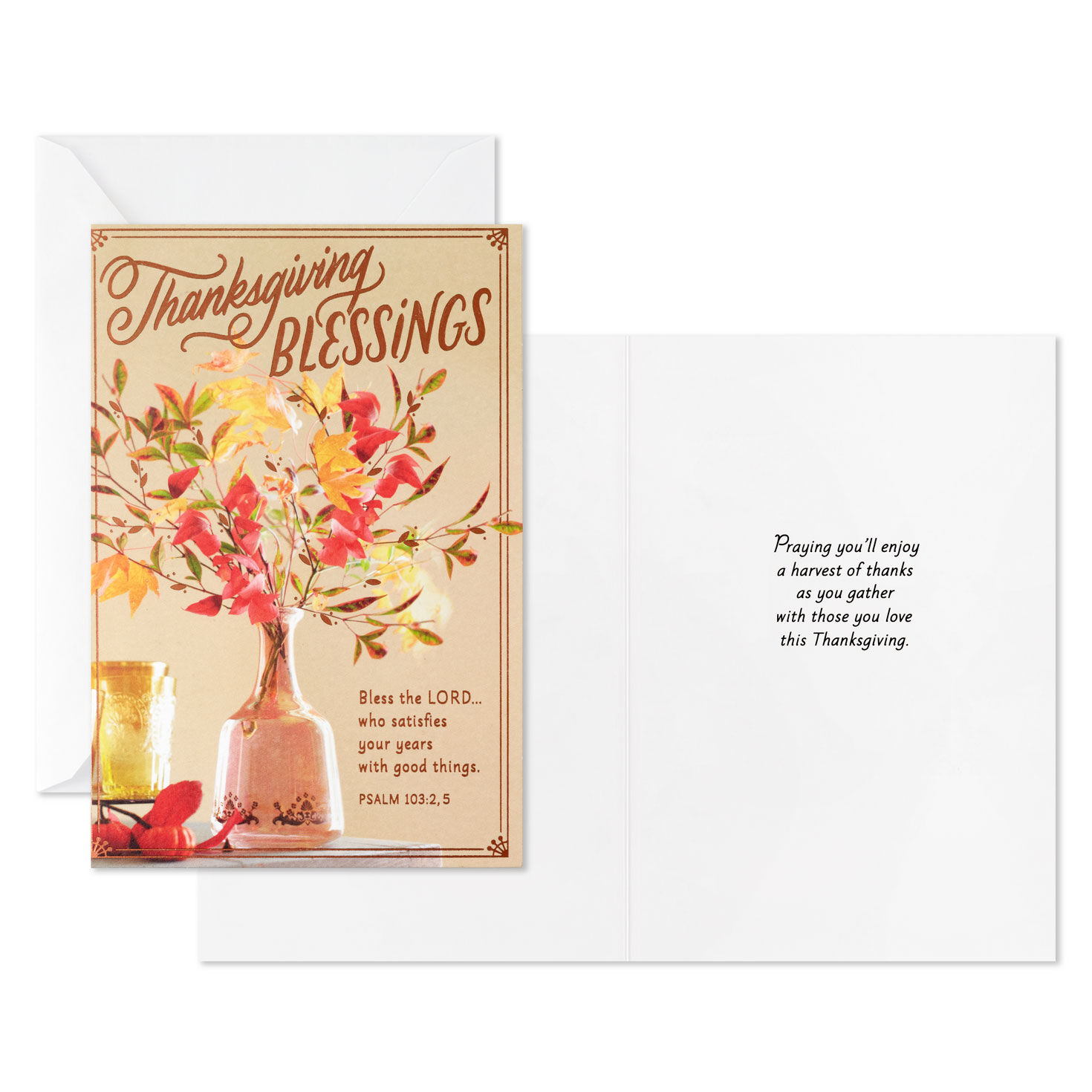 Fall Foliage Bouquet Religious Thanksgiving Cards, Pack Of 6 - Hallmark