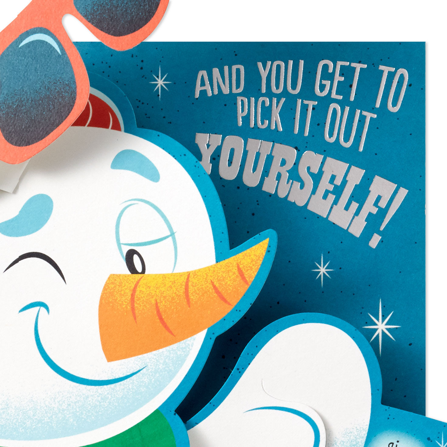 Something Cool Snowman Funny Pop-Up Money Holder Christmas Card - Hallmark