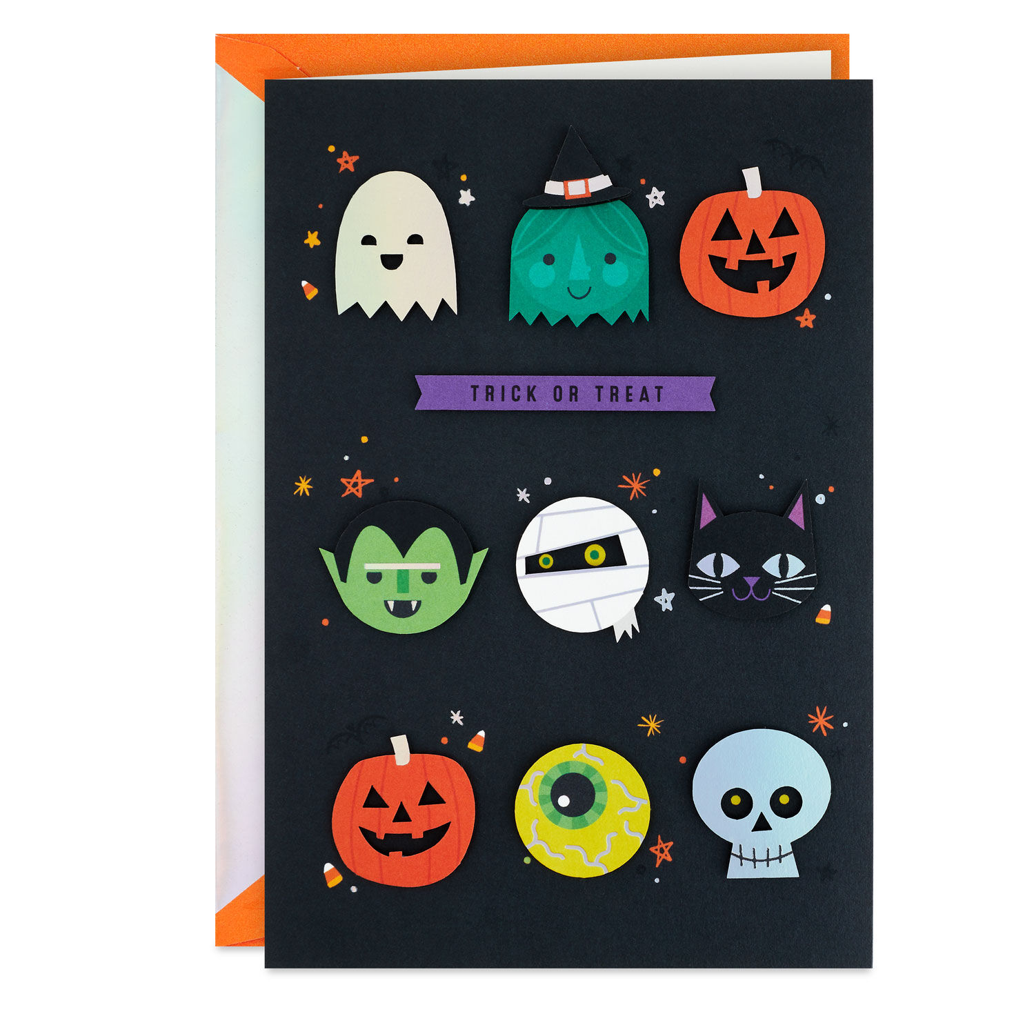 Trick Or Treat Halloween Icons Halloween Card - Hallmark