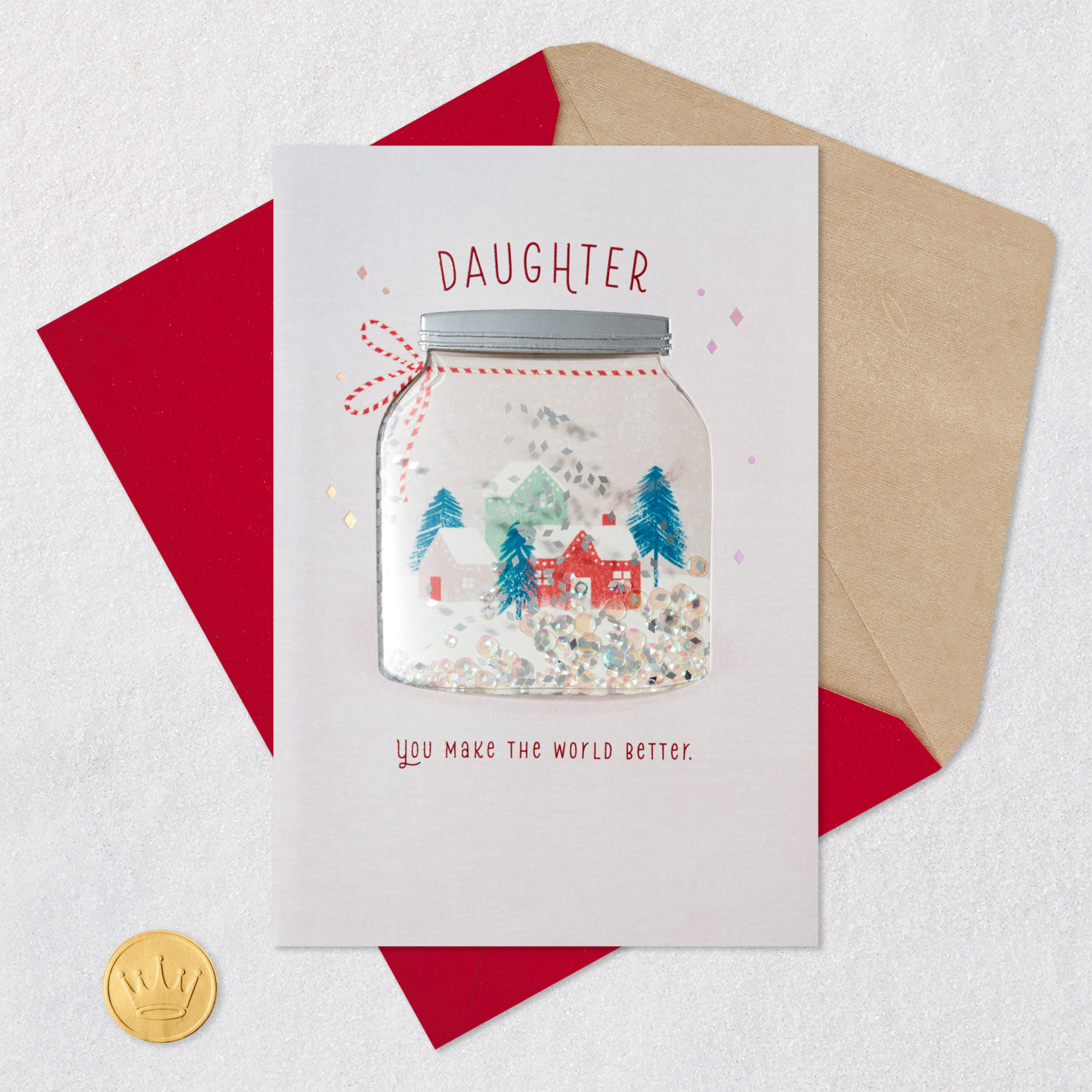 You Make The World Better Christmas Card For Daughter - Hallmark