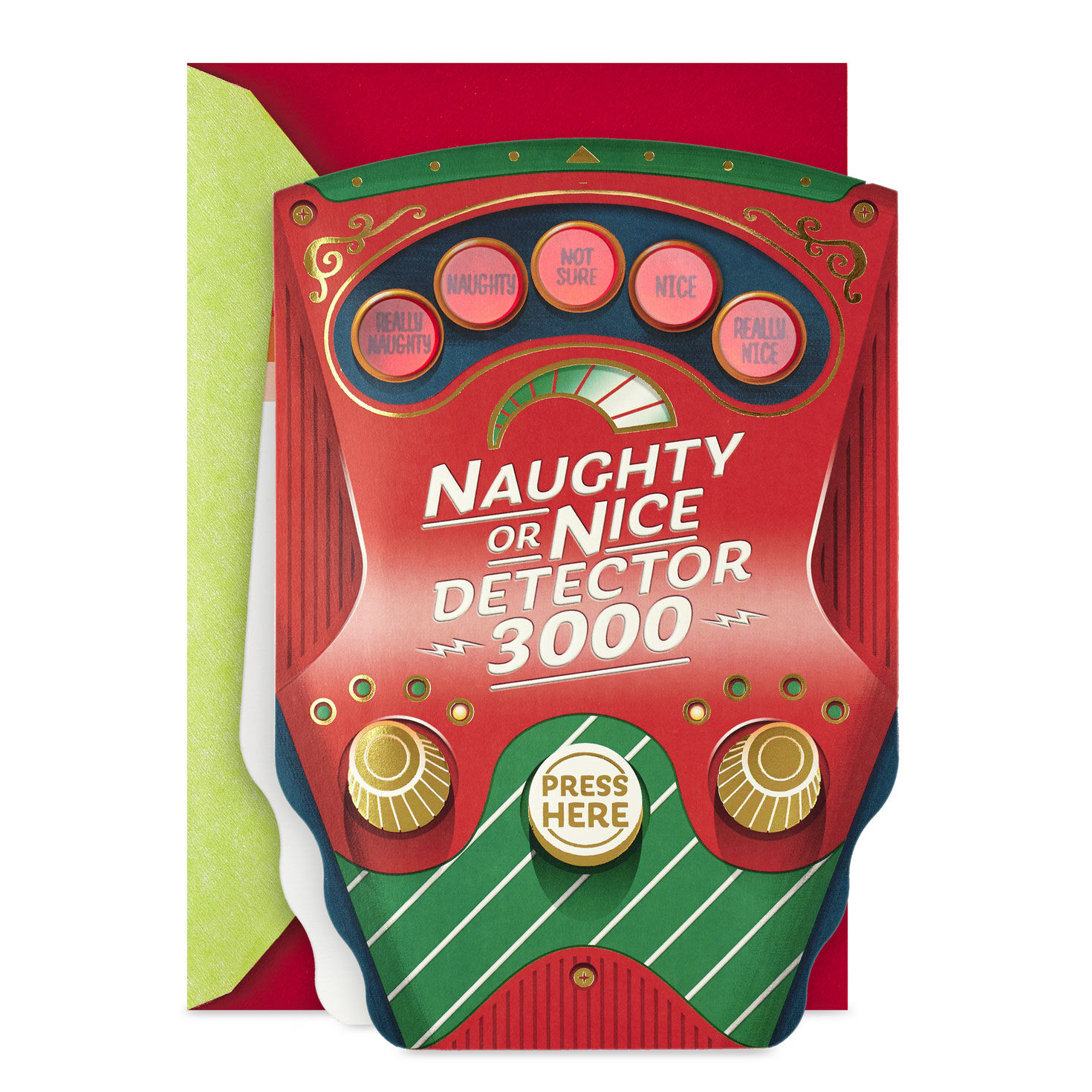 Naughty Or Nice Detector Funny Christmas Card With Sound And Light ...