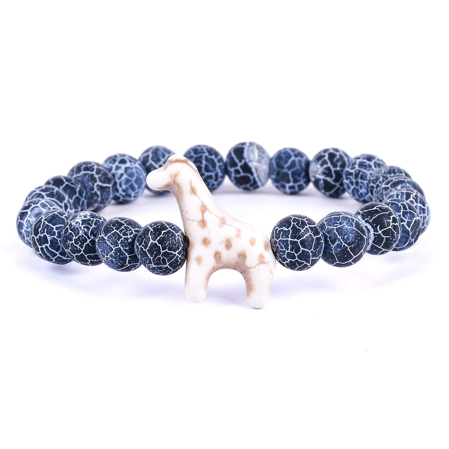 Fahlo Blue River Stone Giraffe Trek Bracelet - Hallmark