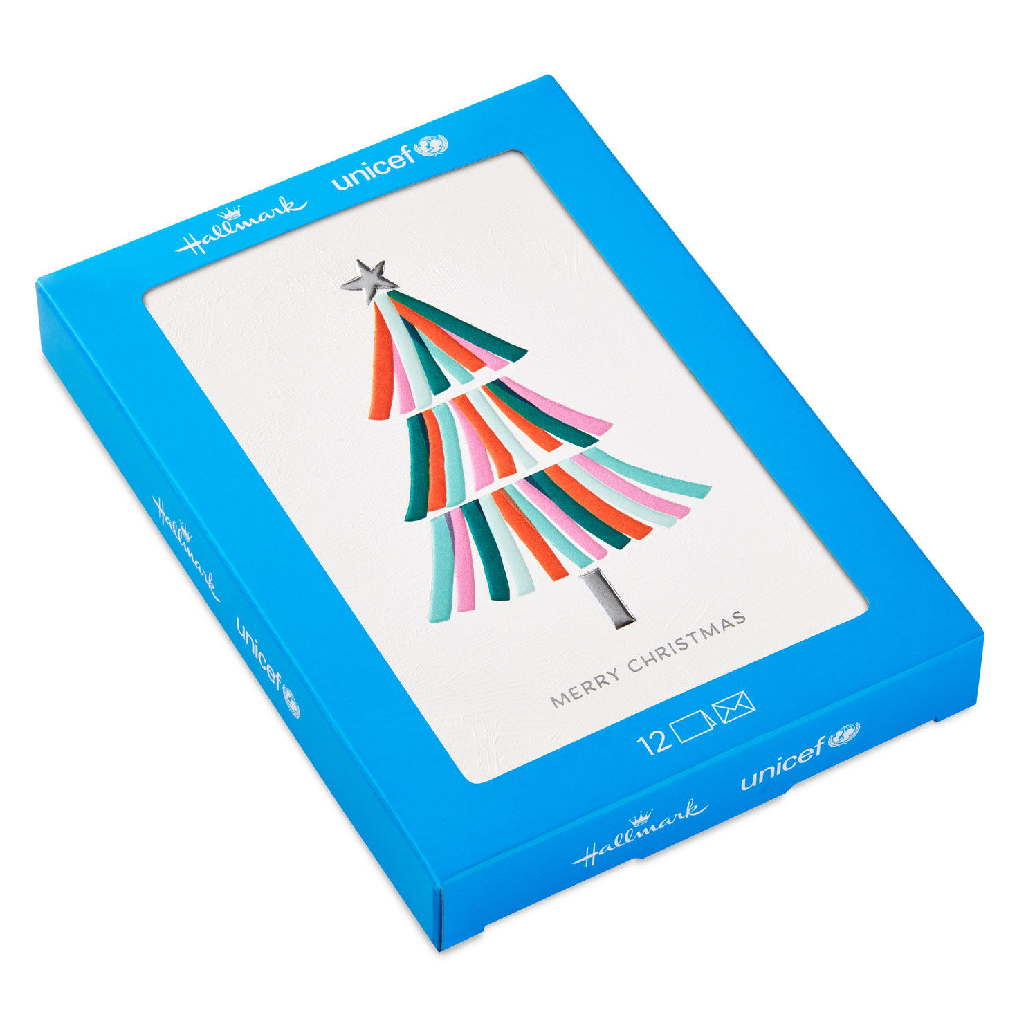UNICEF Bright And Colorful Tree Boxed Christmas Cards, Pack Of 12 ...