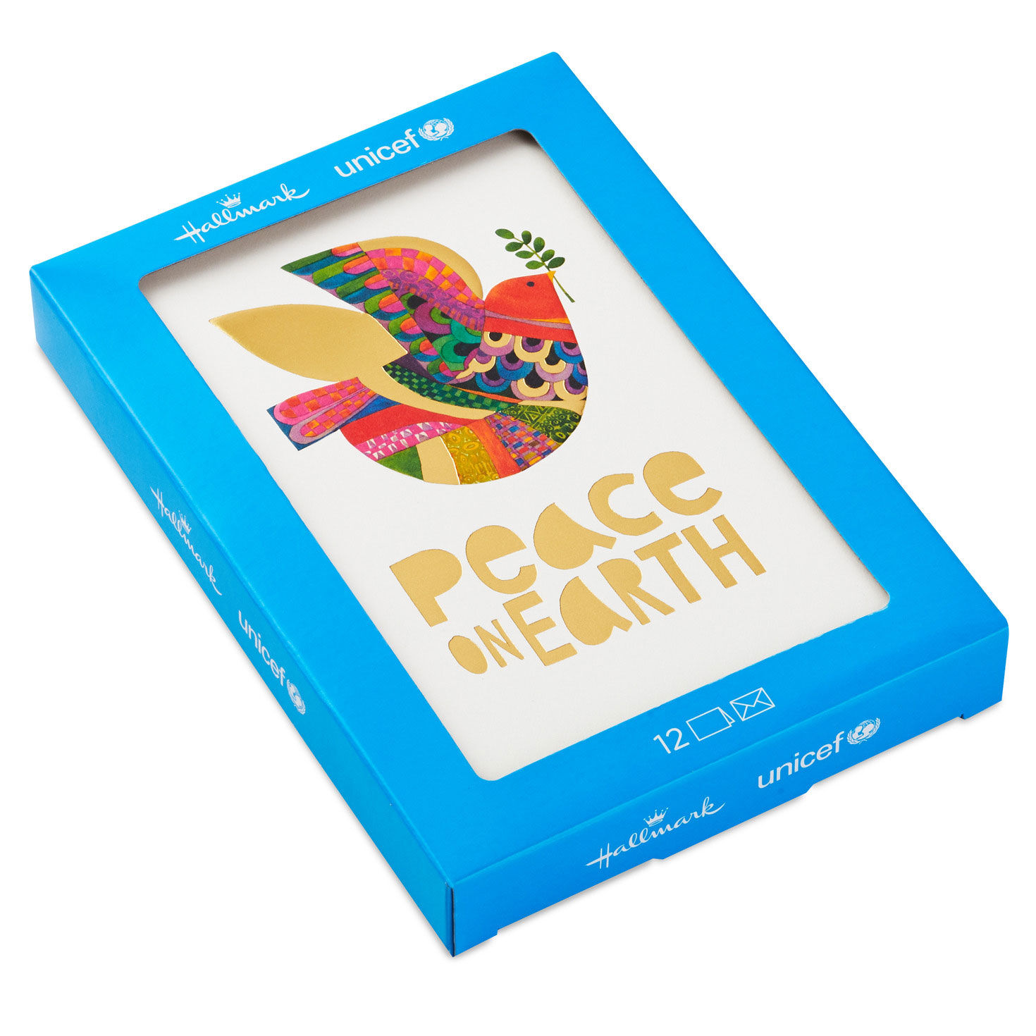 UNICEF Patchwork Dove Boxed Christmas Cards, Pack Of 12 - Hallmark