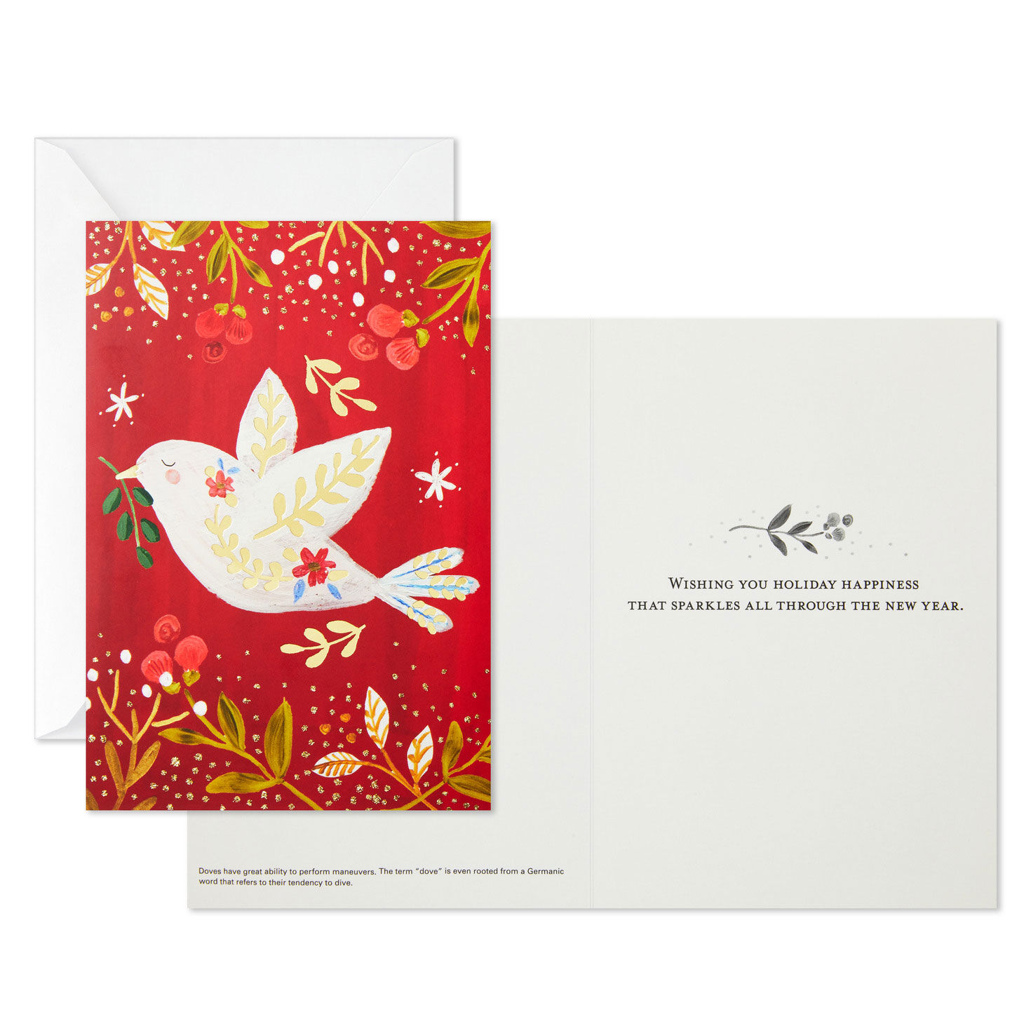 UNICEF Peace Dove On Red Boxed Christmas Cards, Pack Of 12 - Hallmark