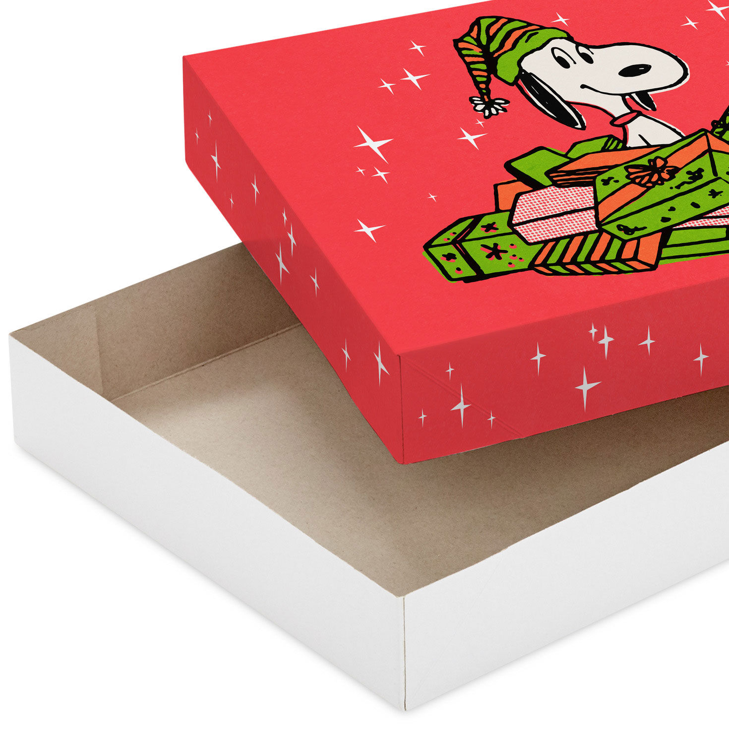 Peanuts® Red And Green 4-Pack Medium Christmas Gift Boxes - Hallmark