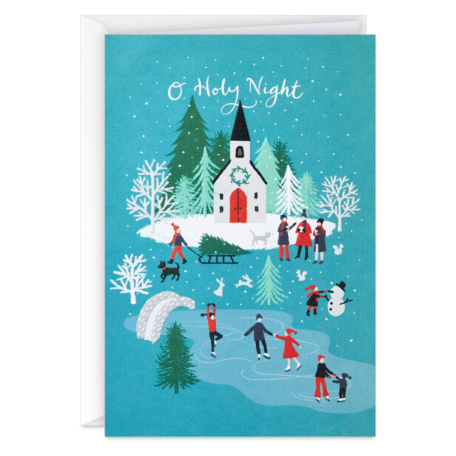 Church And Town Packaged Christmas Cards, Set Of 5 - Hallmark
