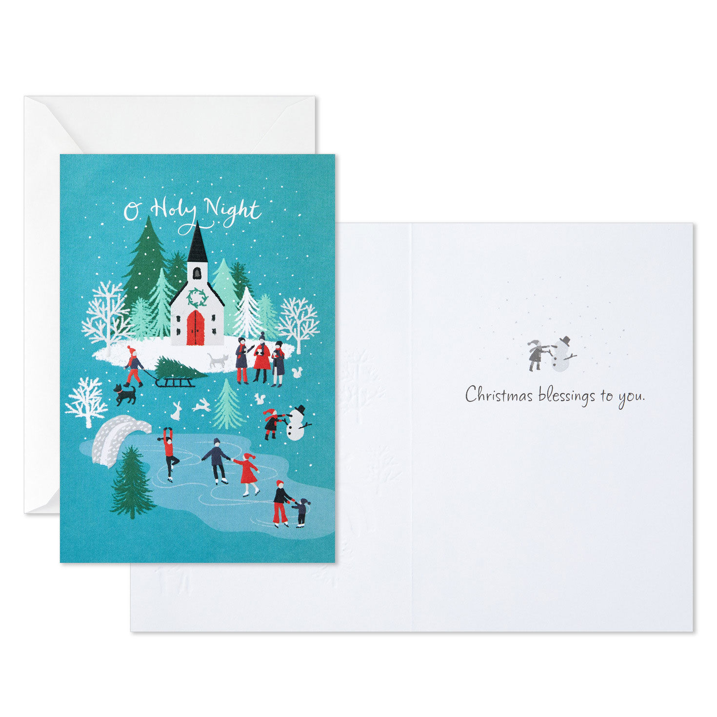 Church And Town Packaged Christmas Cards, Set Of 5 - Hallmark