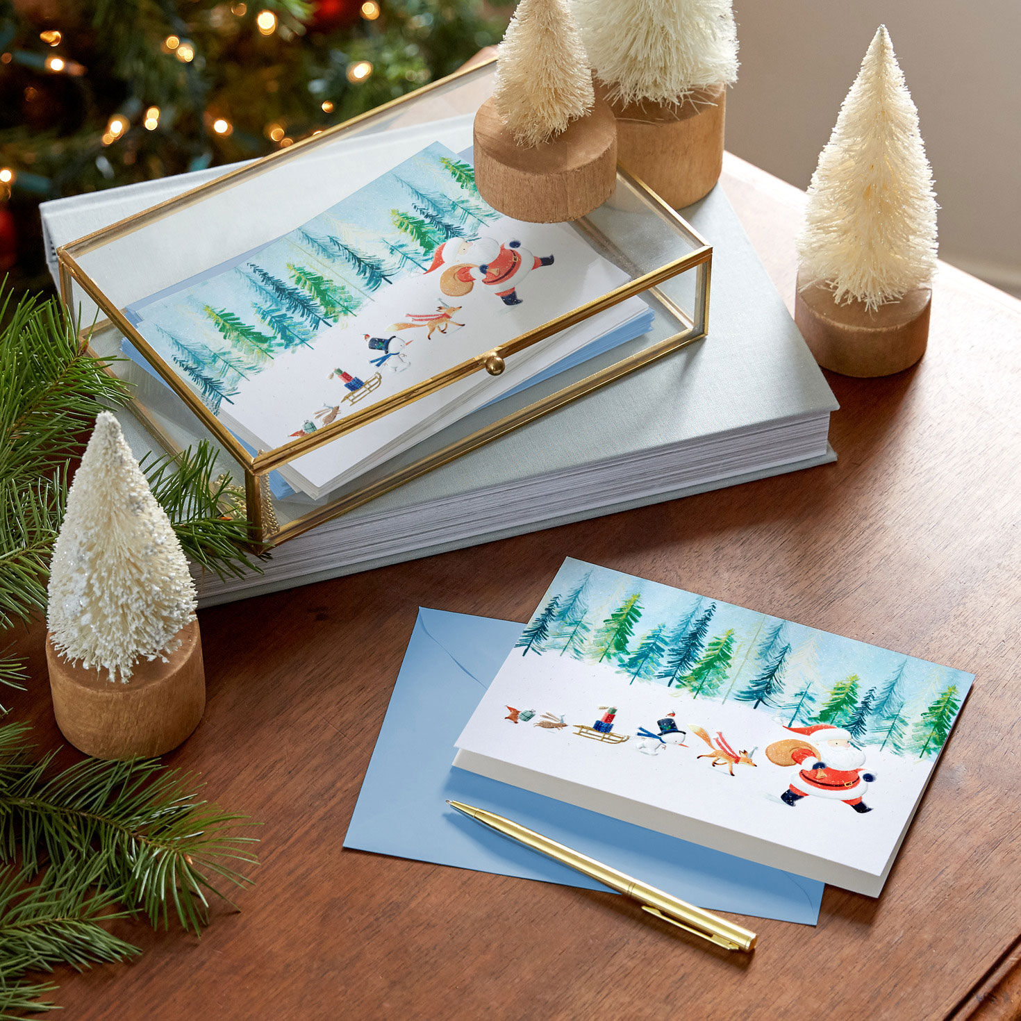 Snowy Santa Claus Parade Boxed Christmas Cards, Pack Of 16 - Hallmark