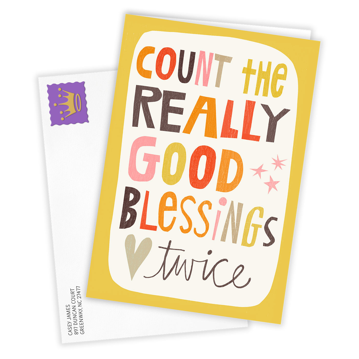 Count Blessings Twice Custom Card - Hallmark