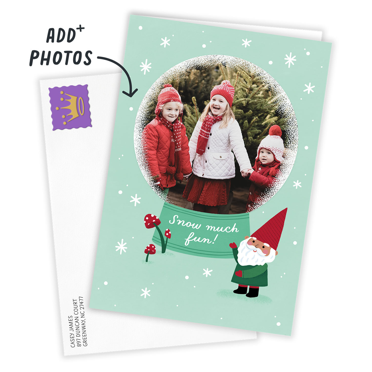 Snow Much Fun Snow Globe Custom Holiday Card - Hallmark
