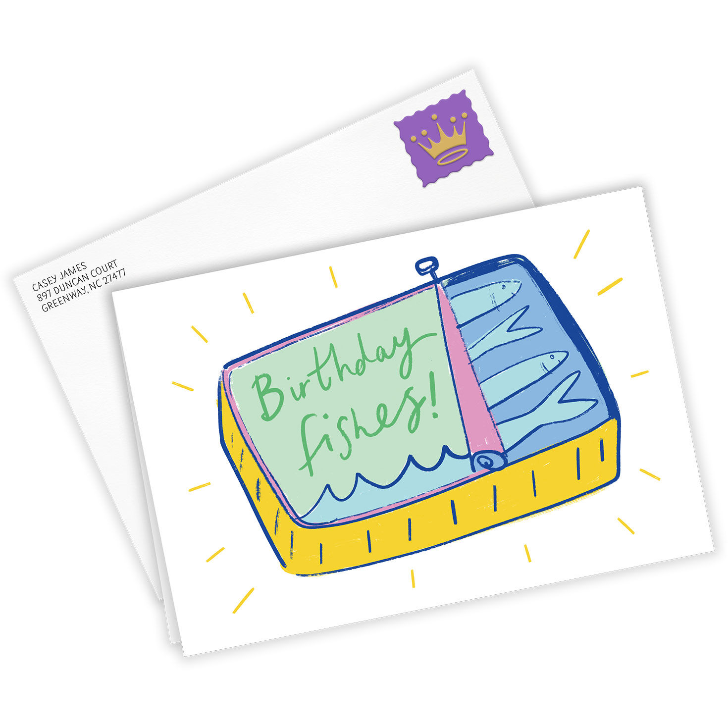 Silly Sardines Funny Custom Birthday Card - Hallmark