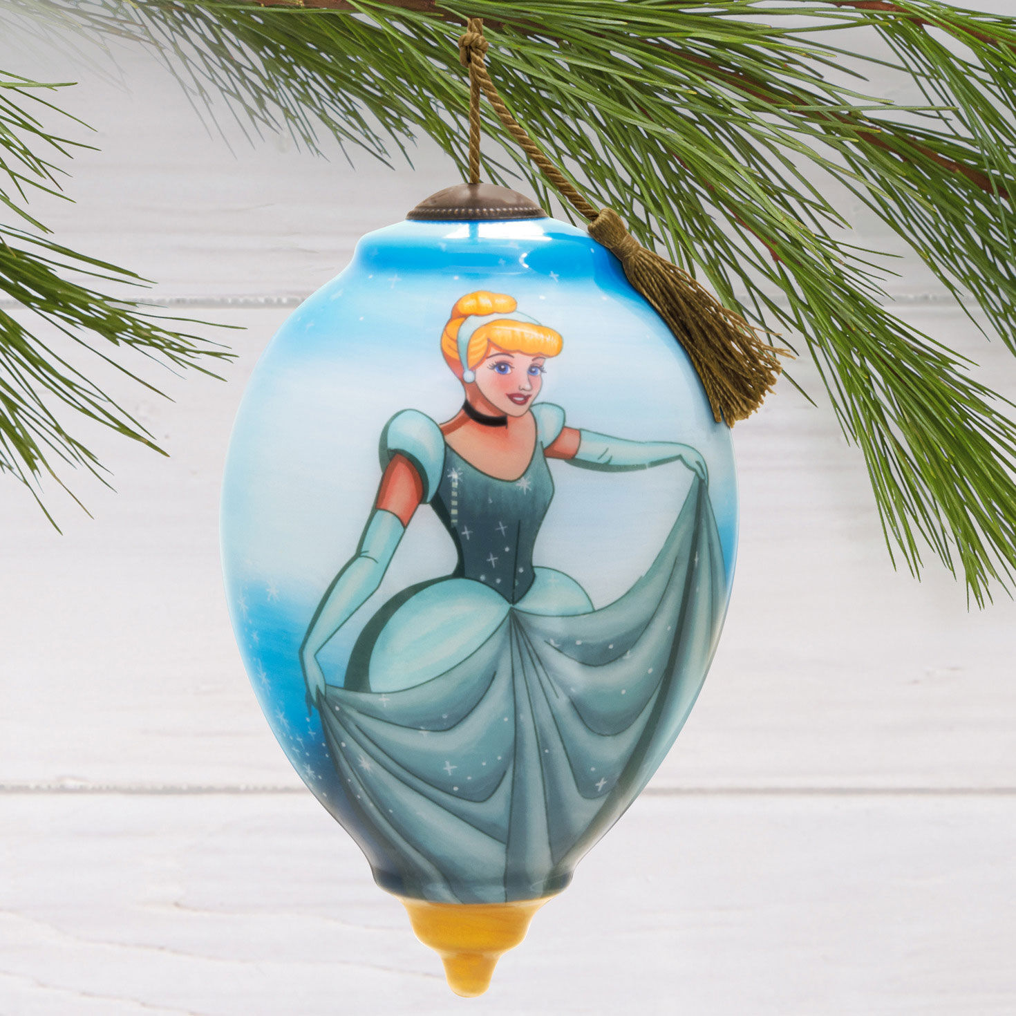 Disney Princess Ne'Qwa Art® Cinderella Hand-Painted Glass Hallmark ...