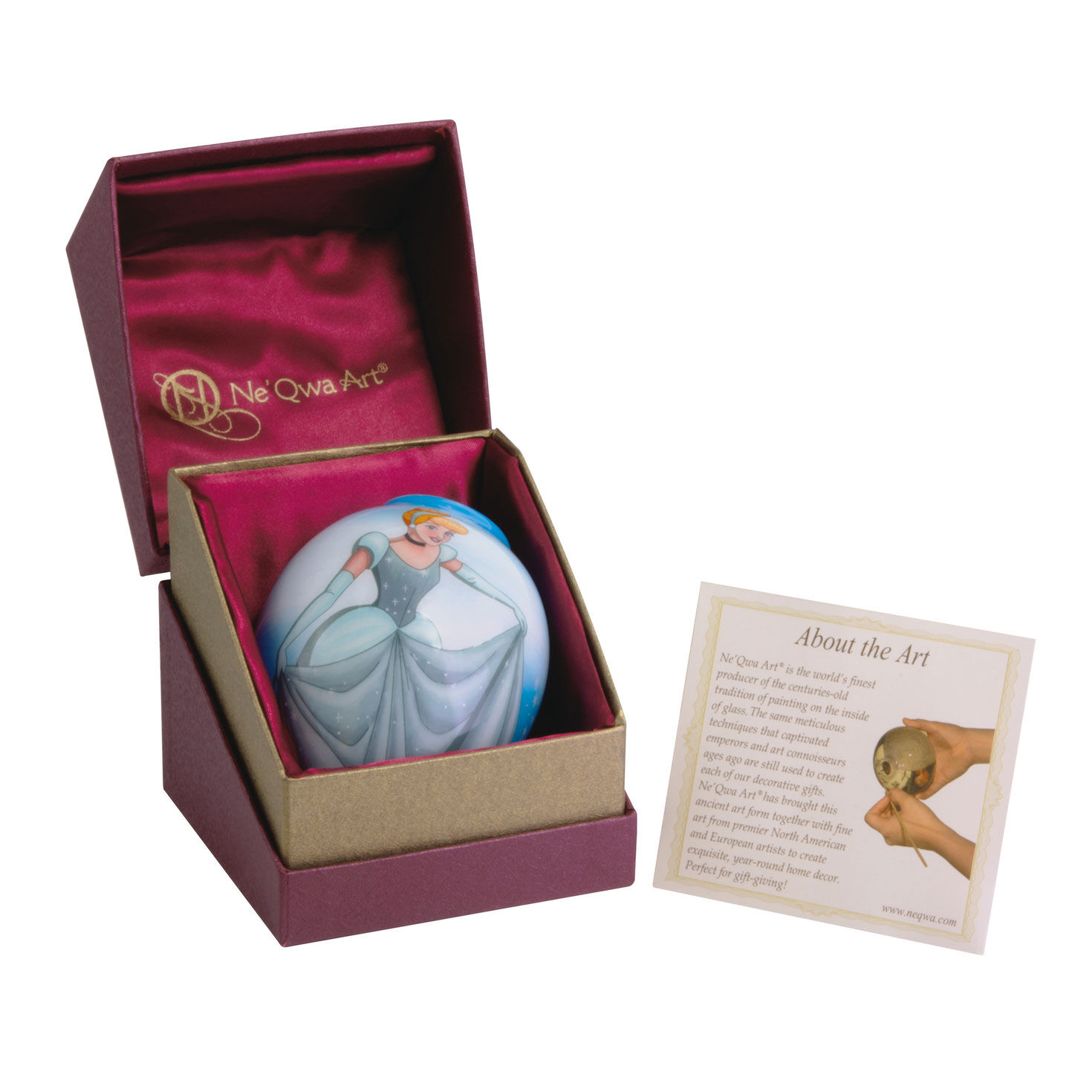 Disney Princess Ne'Qwa Art® Cinderella Hand-Painted Glass Hallmark ...