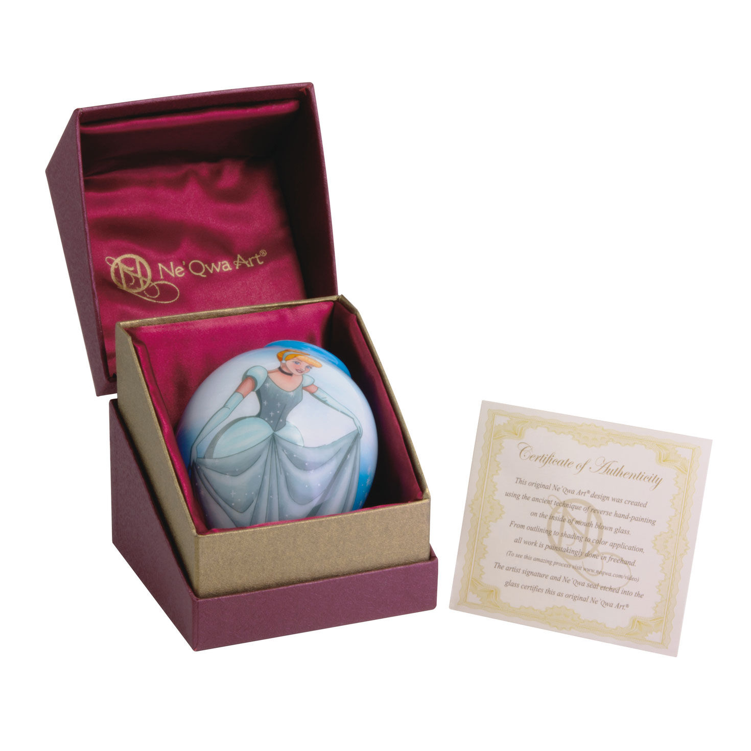 Disney Princess Ne'Qwa Art® Cinderella Hand-Painted Glass Hallmark ...
