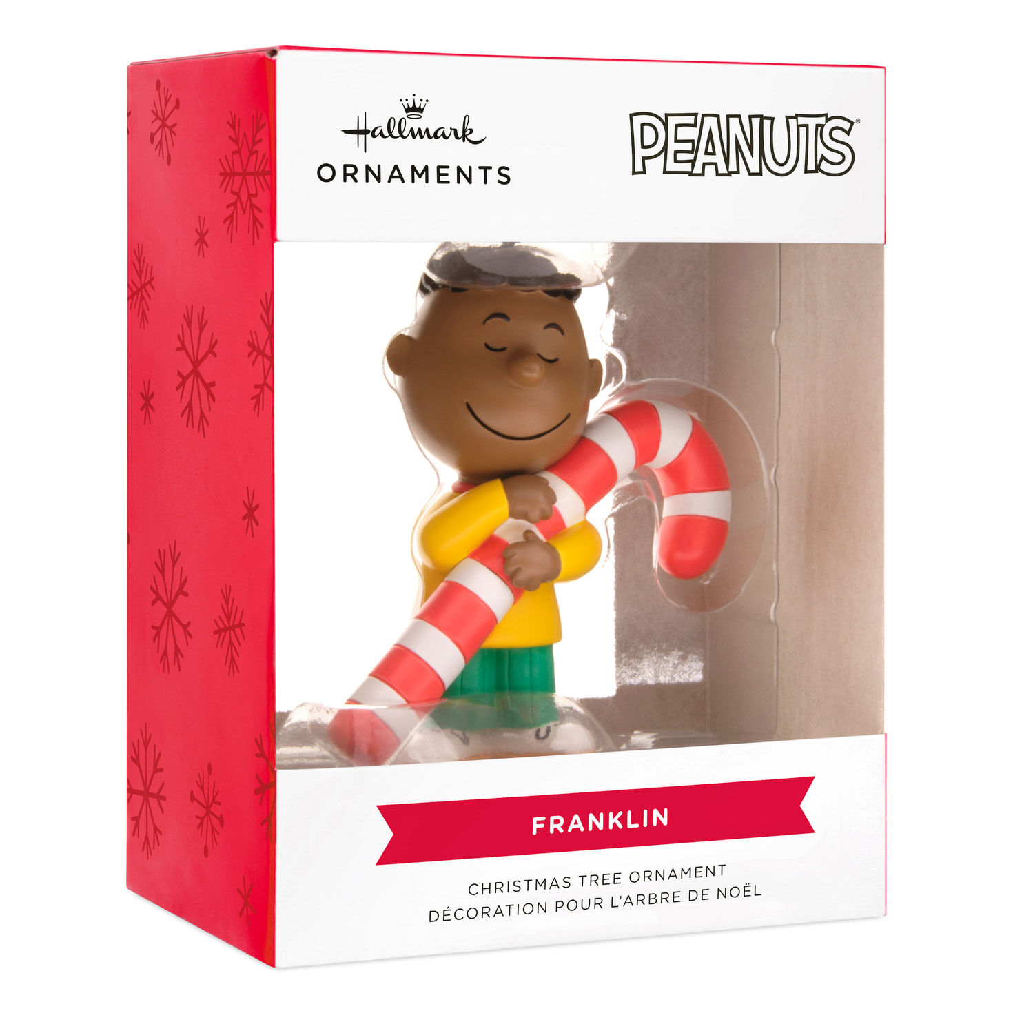 Peanuts® Franklin With Candy Cane Hallmark Ornament - Hallmark