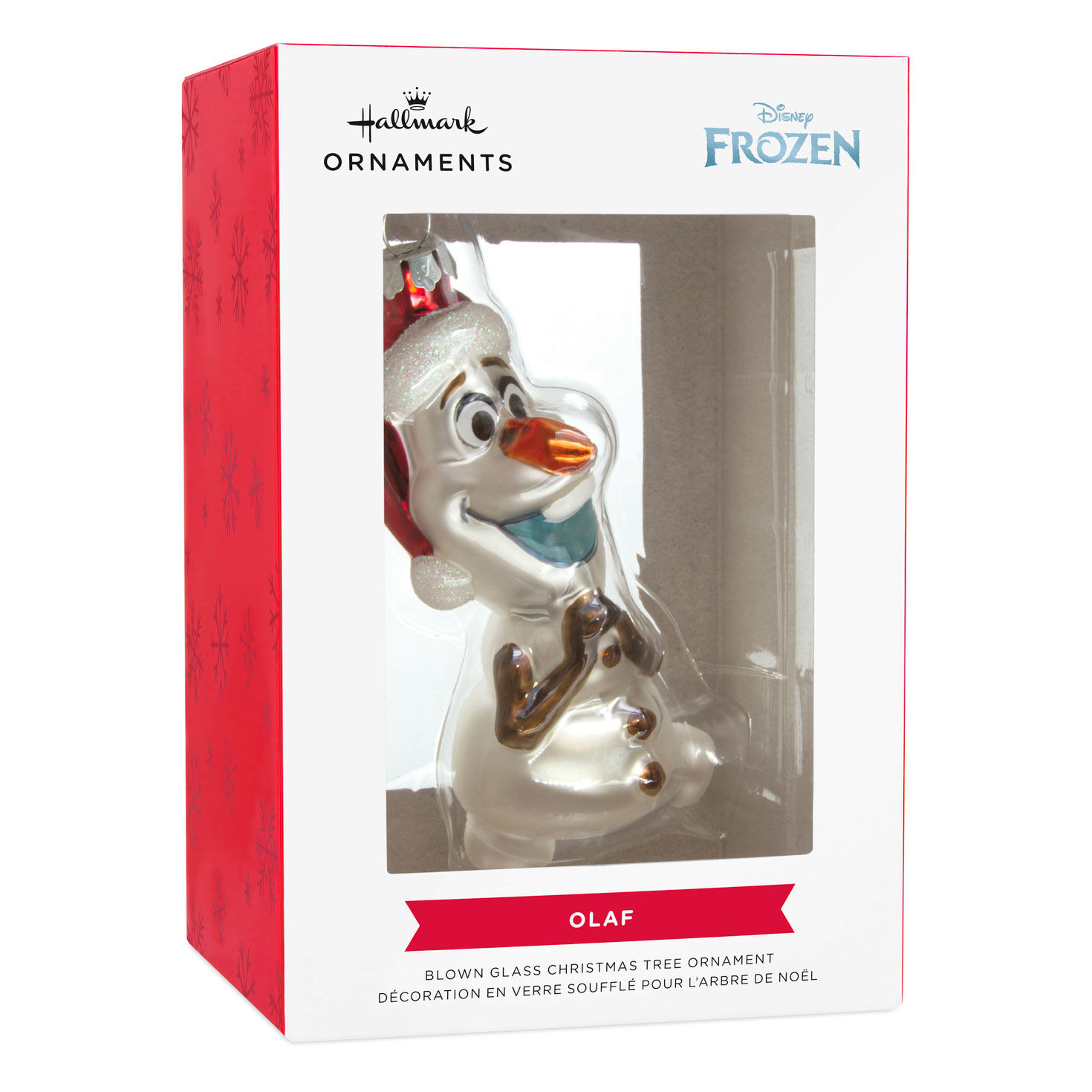 Disney Frozen Holiday Olaf Blown Glass Hallmark Ornament - Hallmark