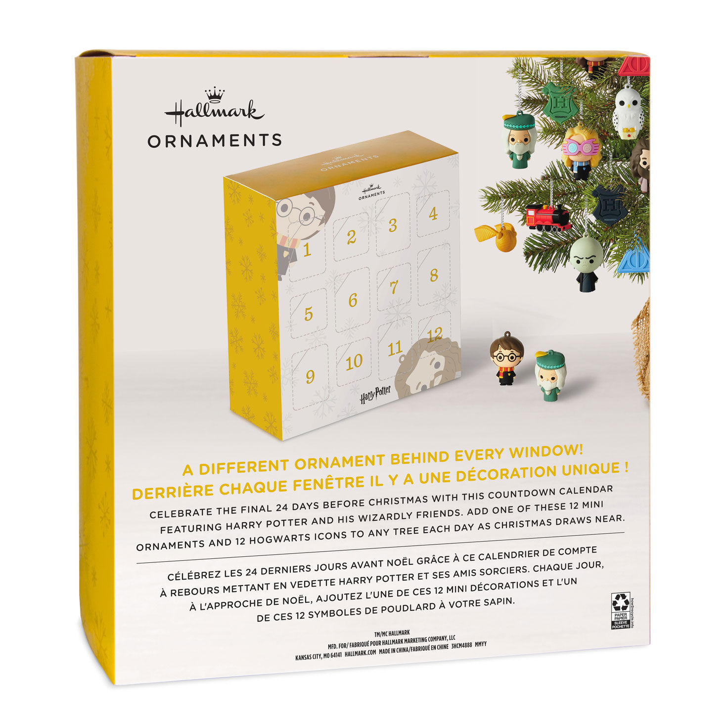 Harry Potter™ Hallmark Countdown Calendar Box With 24 Mini Ornaments ...