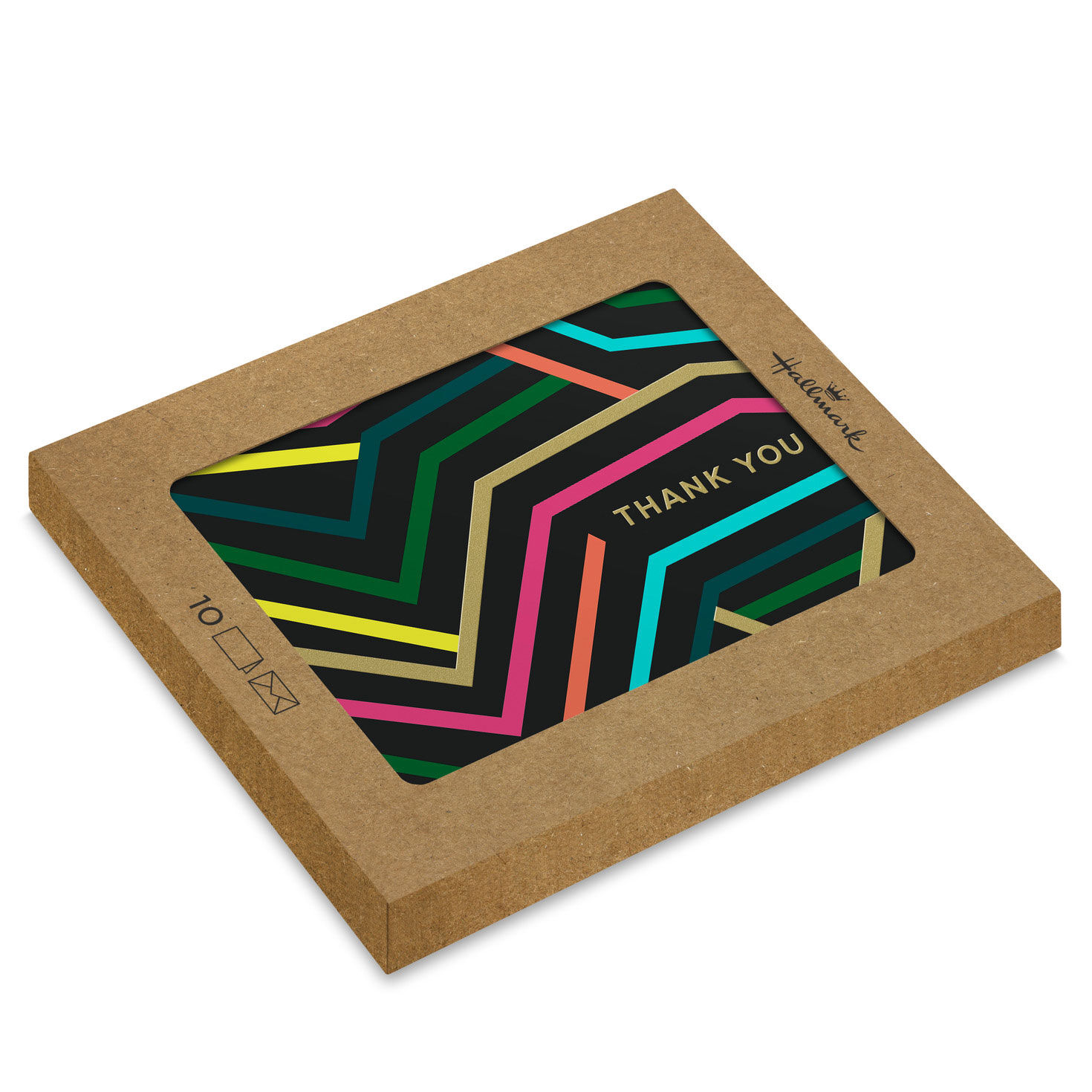 Neon Energy Blank Thank You Notes, Pack Of 10 - Hallmark