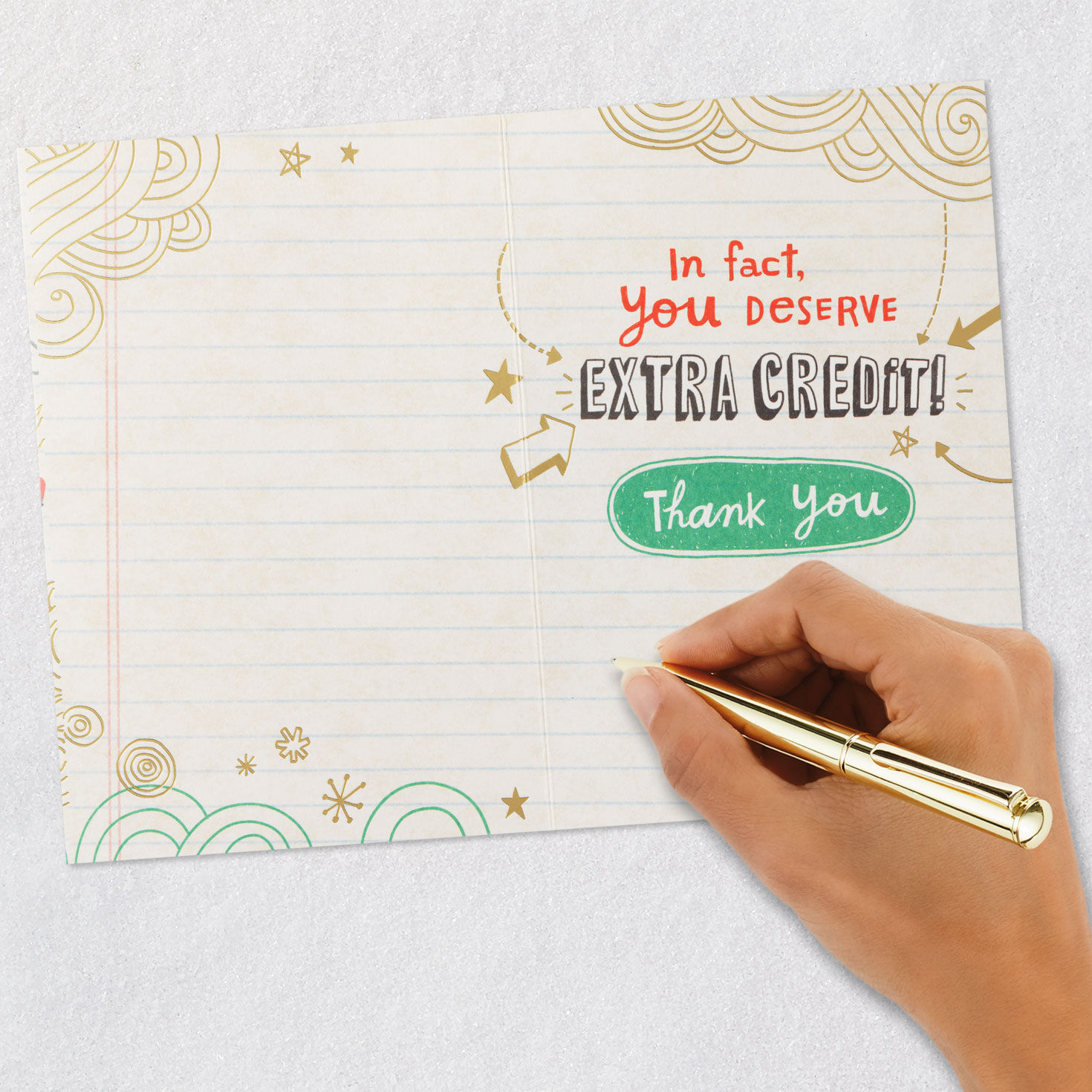 You Deserve Extra Credit Thank-You Card For Teacher - Hallmark