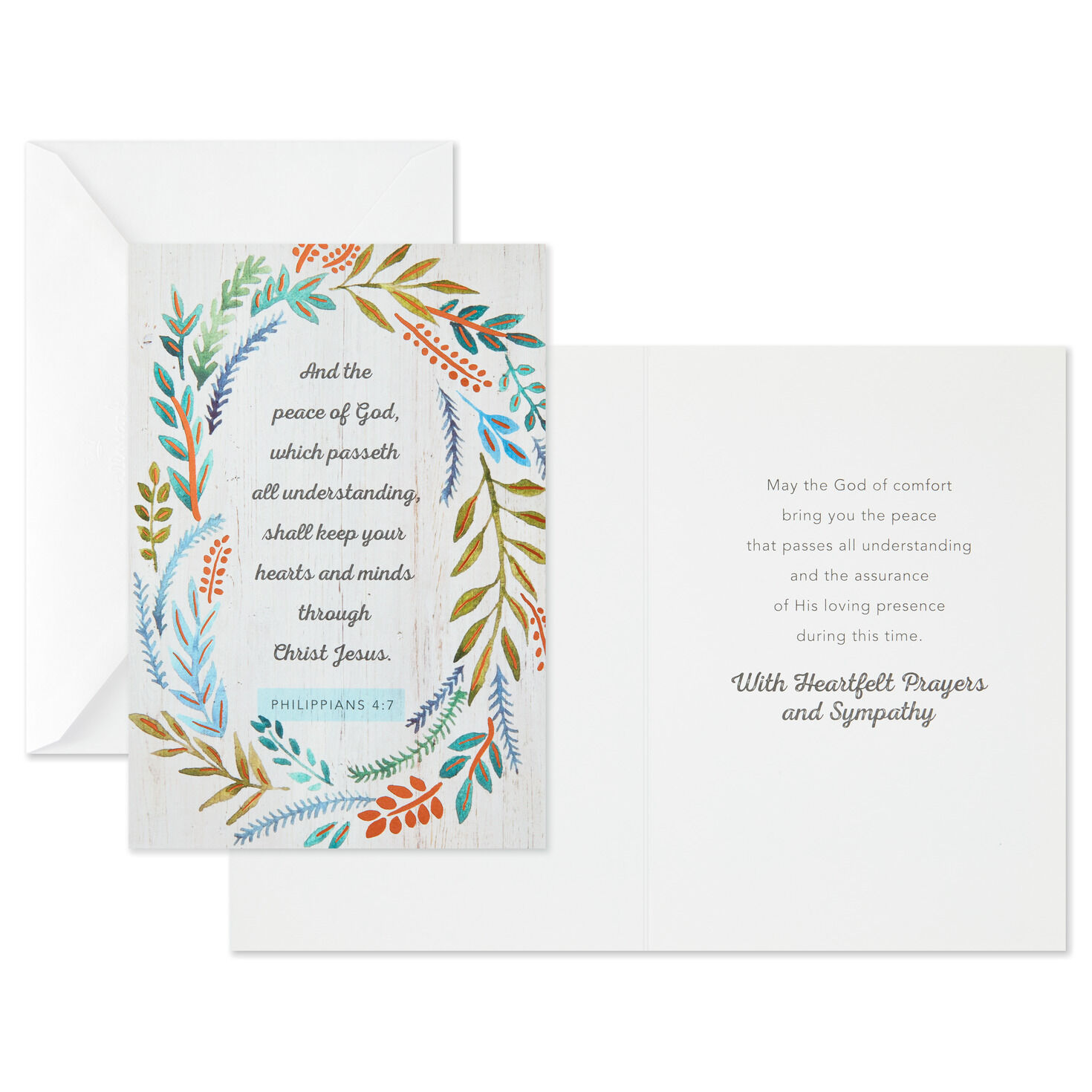 Rustic Floral Assorted Religious Sympathy Cards, Pack Of 12 - Hallmark