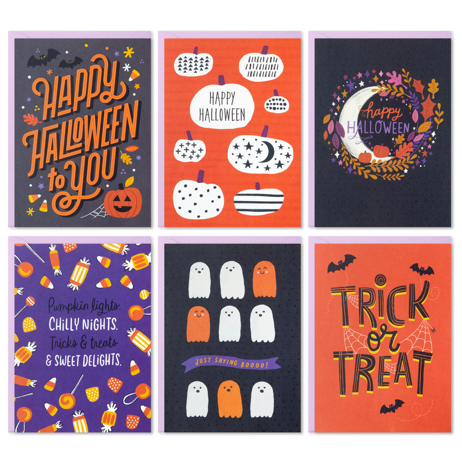 Tricks And Treats Assorted Blank Halloween Cards, Pack Of 36 - Hallmark
