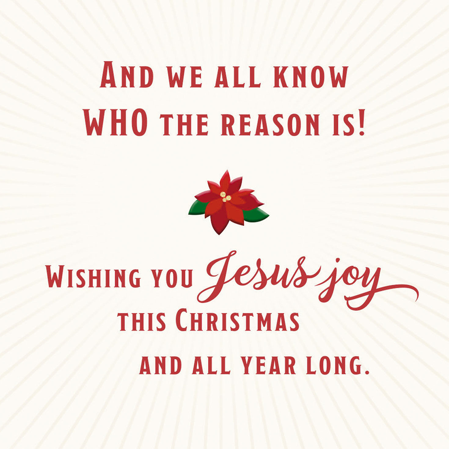 Wishing You Jesus Joy Religious Christmas Card - Hallmark