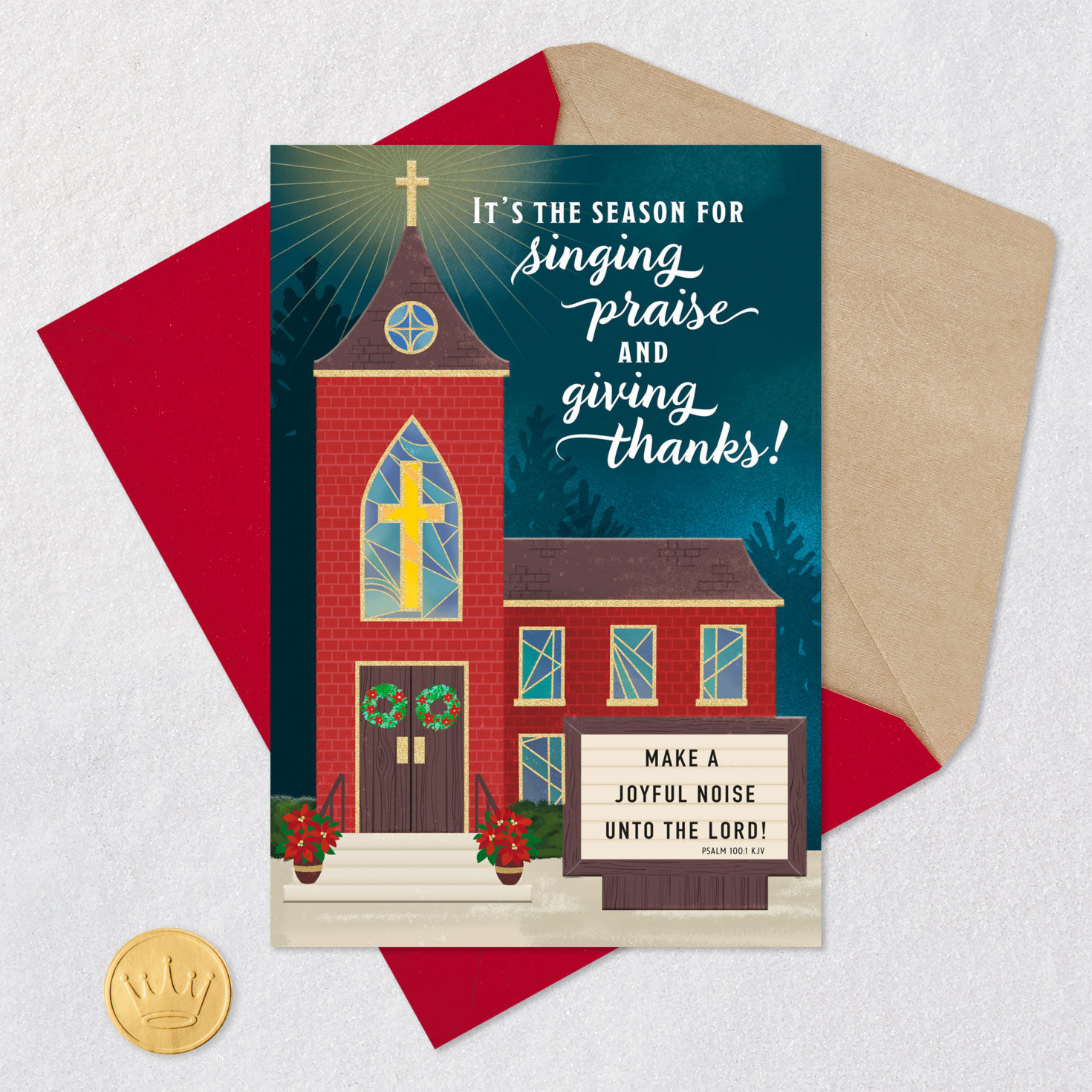 Wishing You Jesus Joy Religious Christmas Card - Hallmark