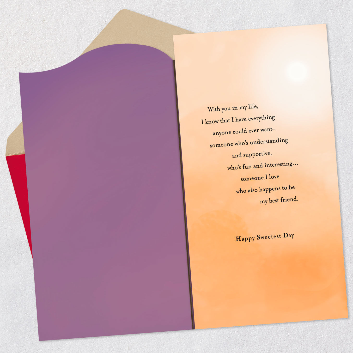 My Love, My Best Friend Romantic Sweetest Day Card - Hallmark