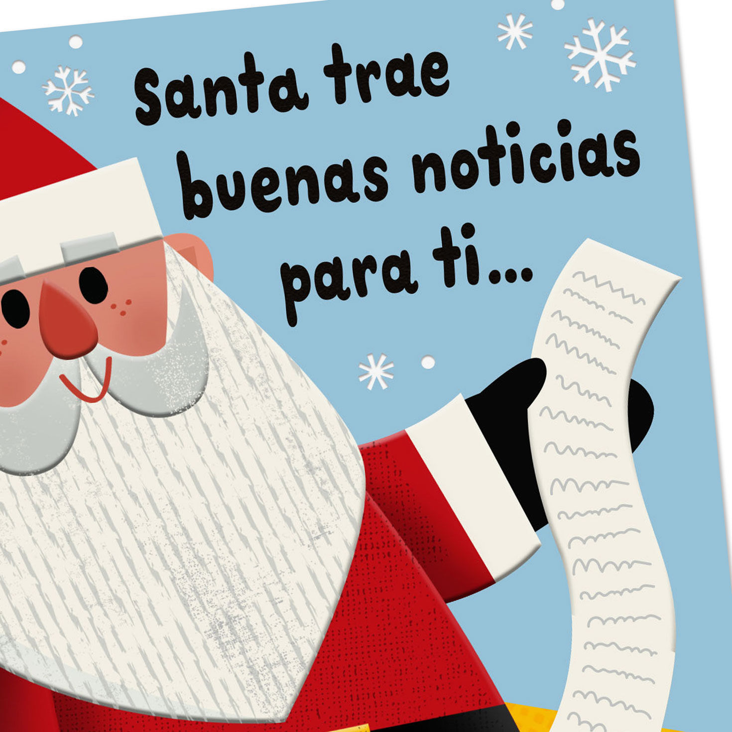 Santa Brings Good News Spanish-Language Money Holder Christmas Card ...
