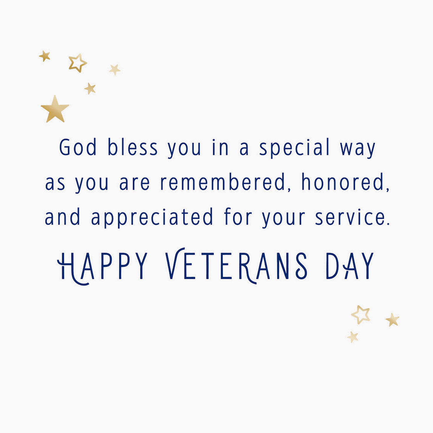 God Bless You In A Special Way Religious Veterans Day Card - Hallmark