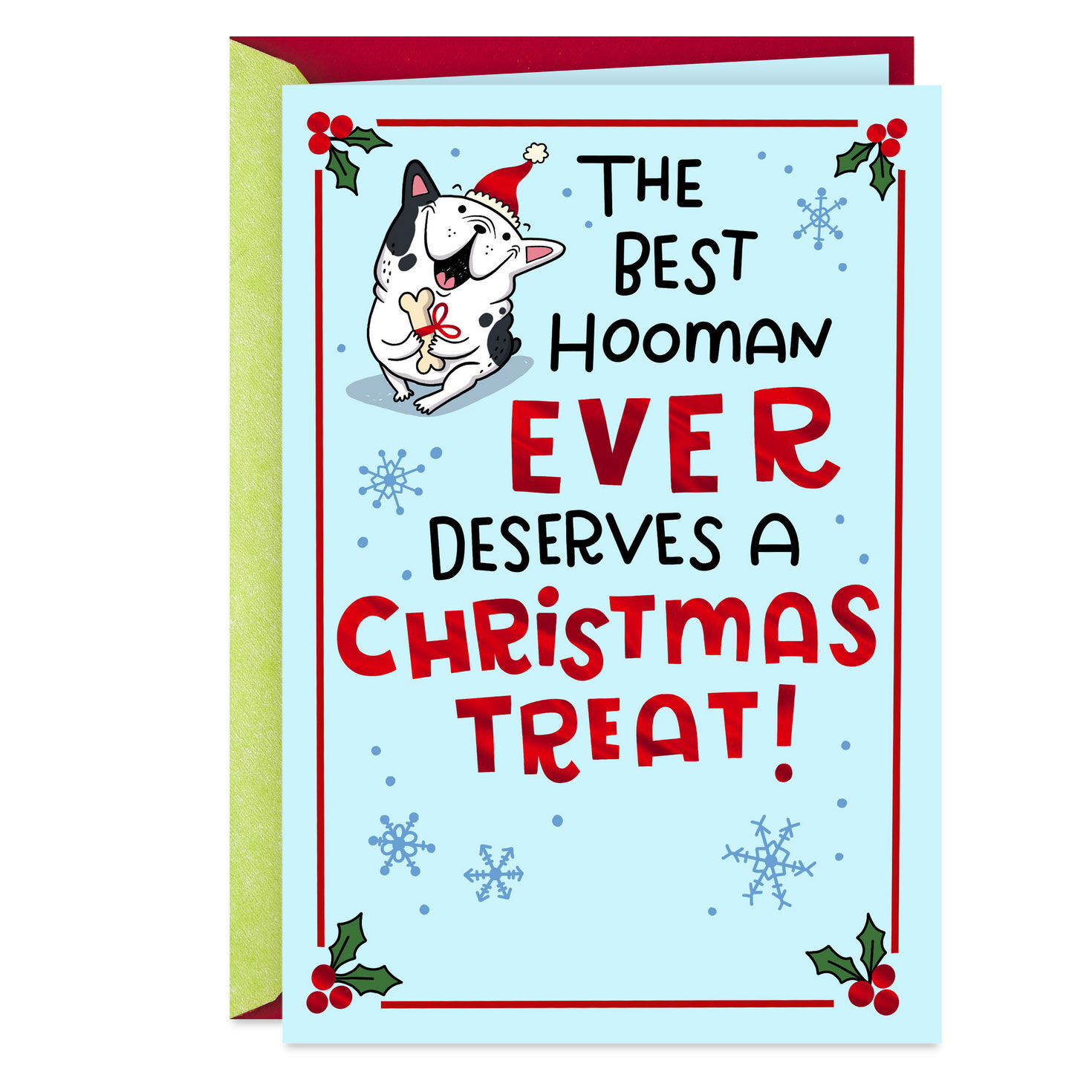Best Hooman Ever Funny Christmas Card From Dog - Hallmark