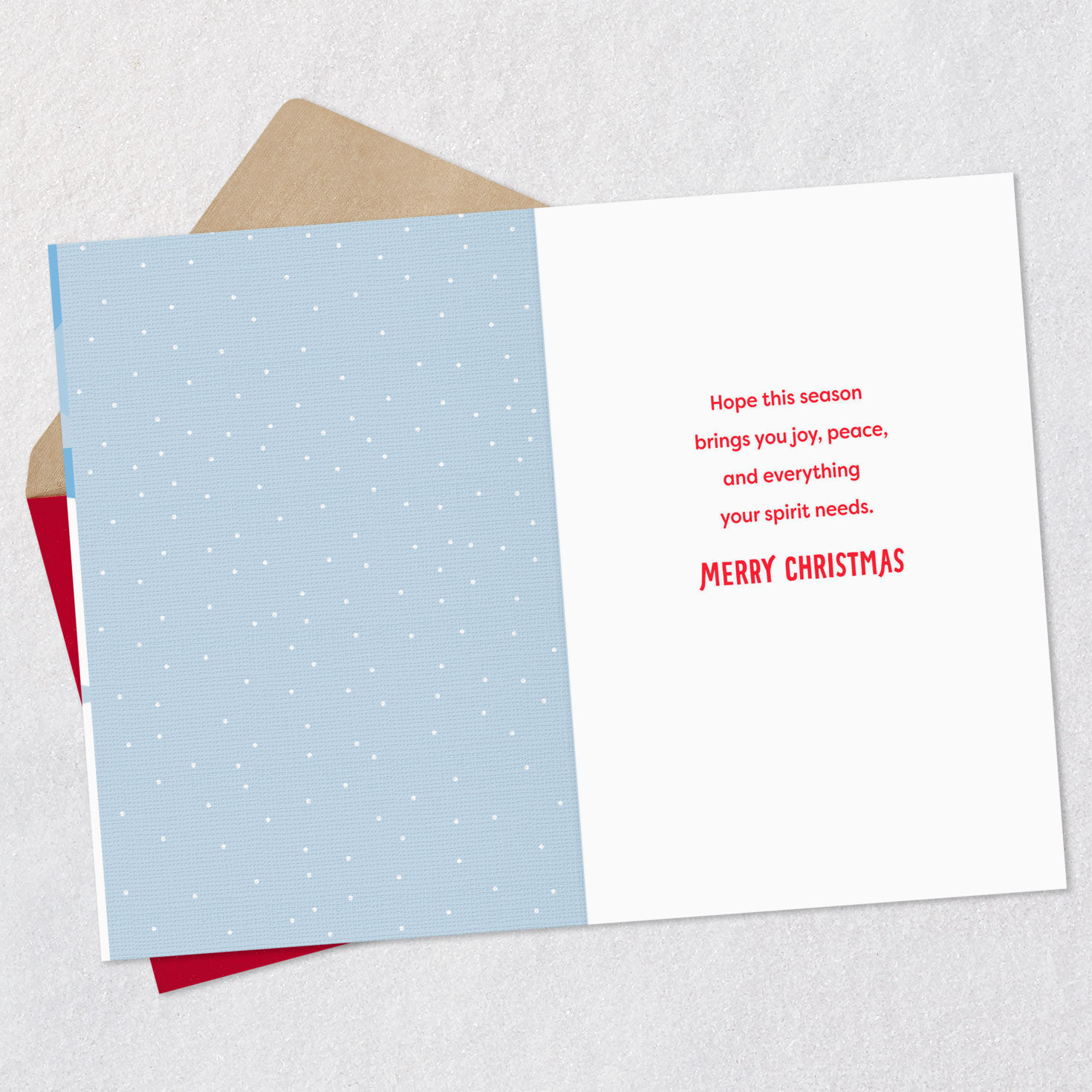 Joy, Peace And Everything Your Spirit Needs Christmas Card - Hallmark