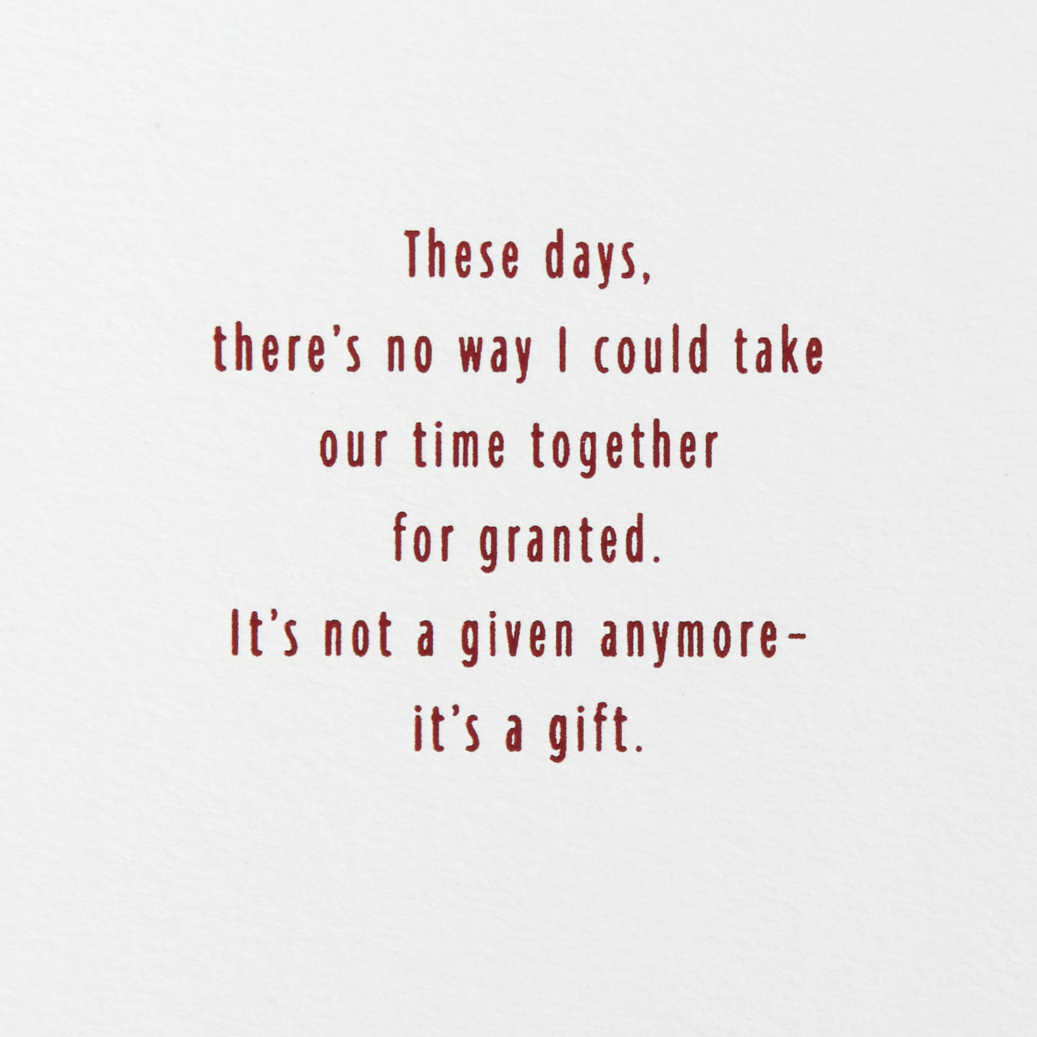 Our Time Together Is A Gift Christmas Card For Brother - Hallmark
