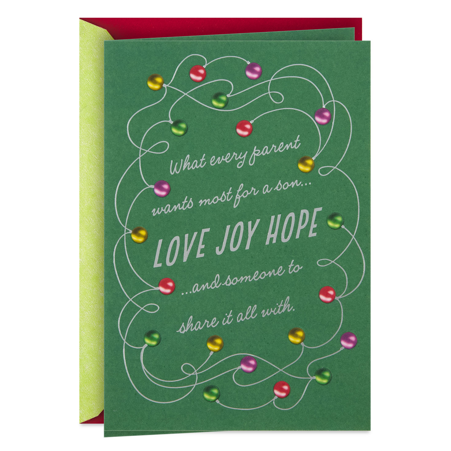 Love, Joy, Hope Christmas Card For Son And Wife - Hallmark